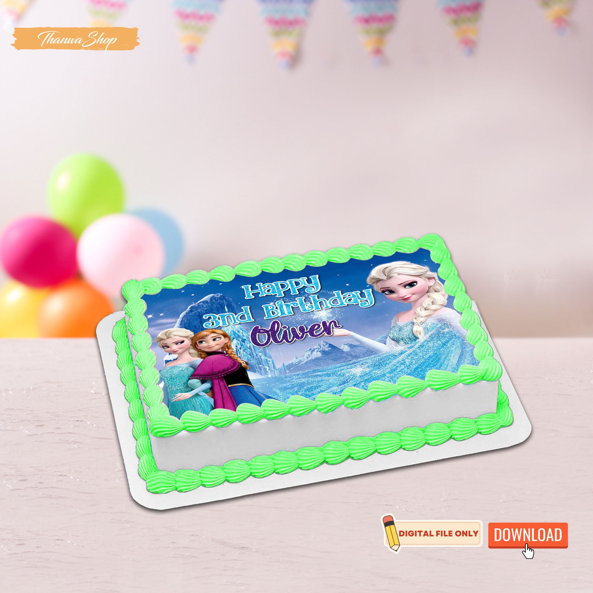 Printable Frozen Cake Topper Frozen 2 Cake Frozen Digital - Etsy