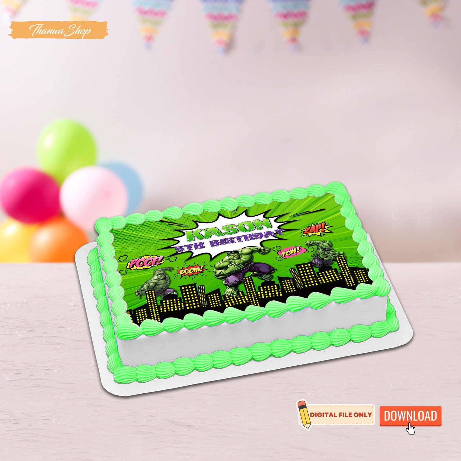 Printable Hulk Cake Topper Hulk Birthday Party Cake Topper - Etsy