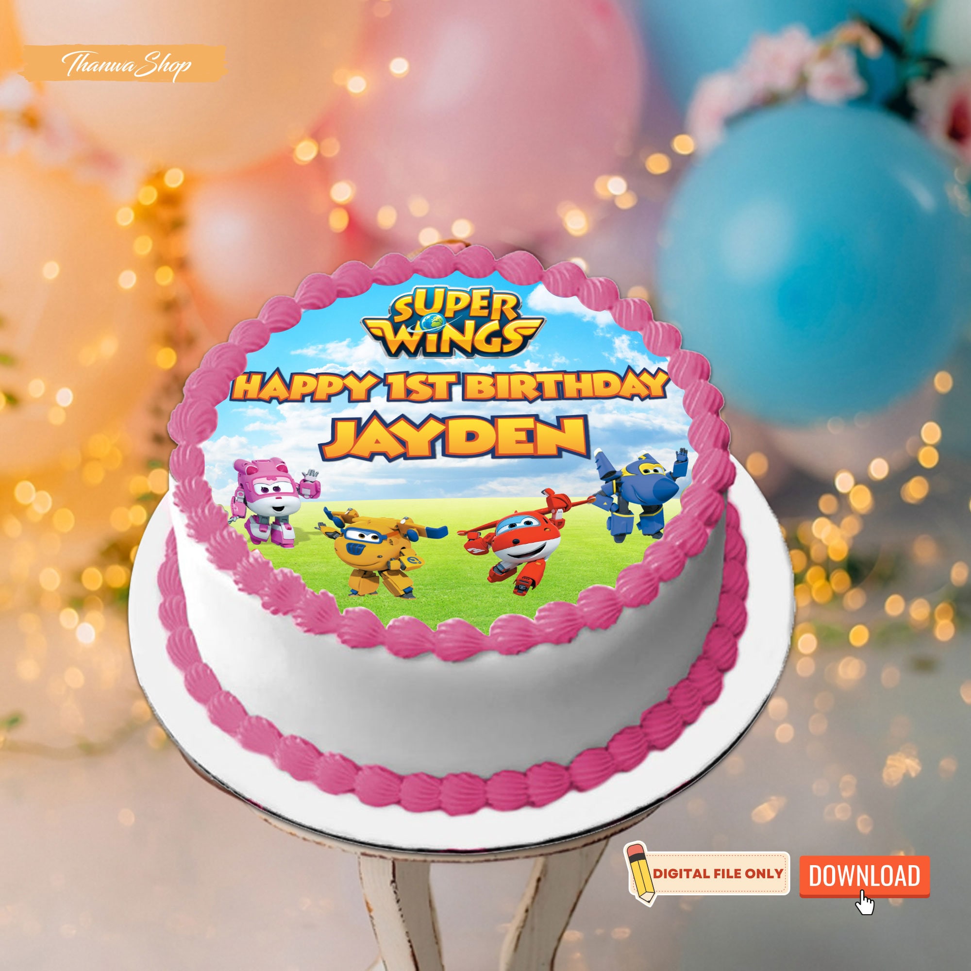 Printable Super Wings Cake Topper Superwings Decoration - Etsy