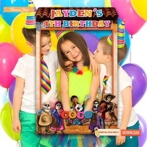Coco Photo Booth Frame, Coco Birthday Party, Welcome Sign Birthday ...
