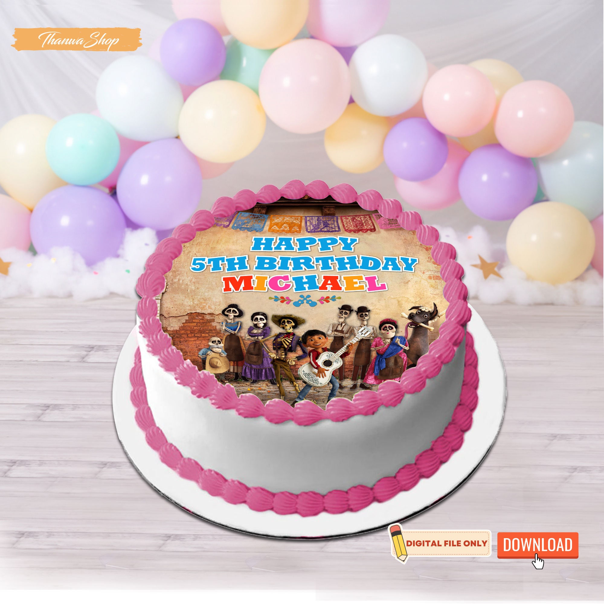 Coco Cake Topper Printable Coco Cake Topper Coco Birthday - Etsy