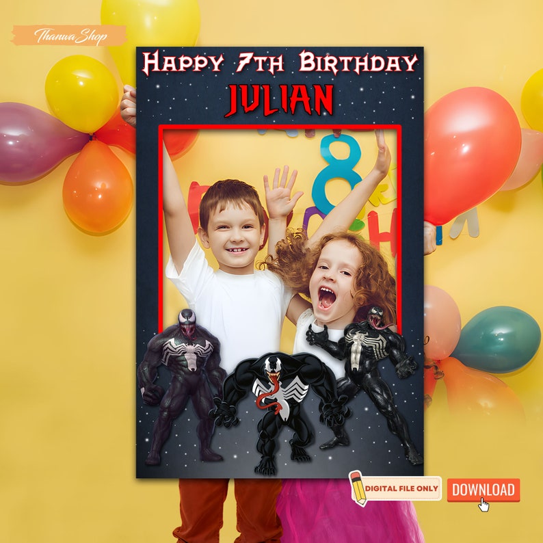 Venom Photo Booth Frame Venom Birthday Party Photo Booth - Etsy