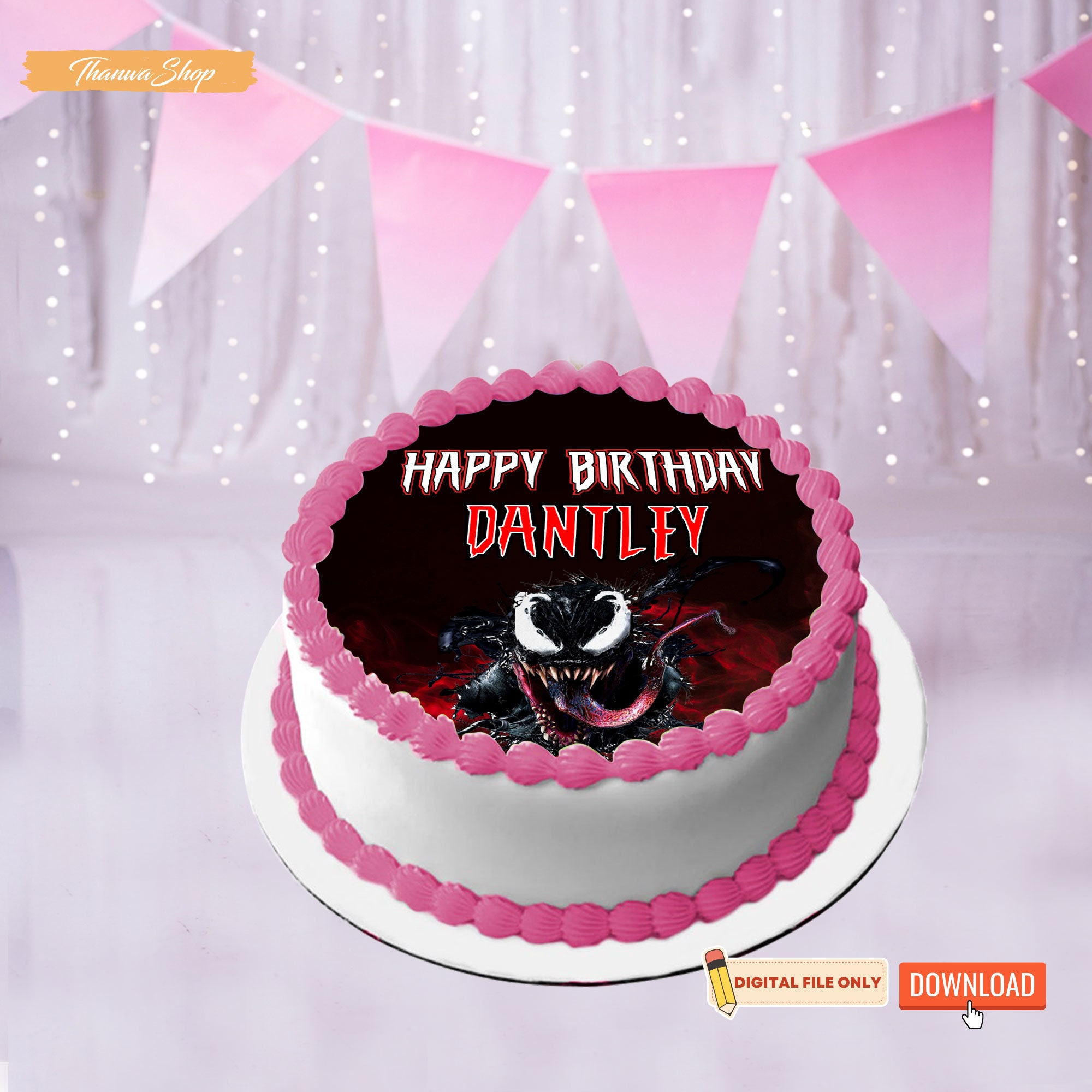 Venom Cake Topper Cake Topper Birthday Venom Party - Etsy