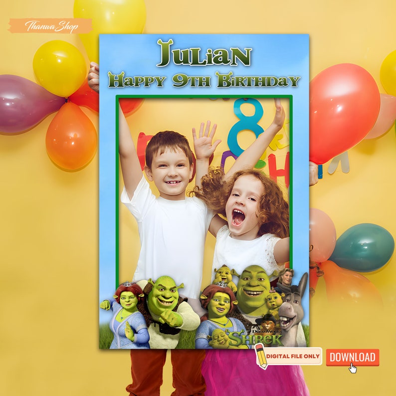 Shrek Photo Booth Frame Birthday Photo Prop Frame Photo - Etsy