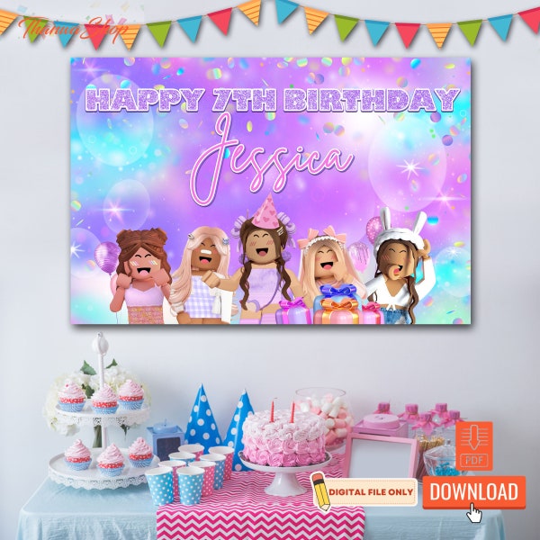 Roblox Girl Backdrop - Etsy