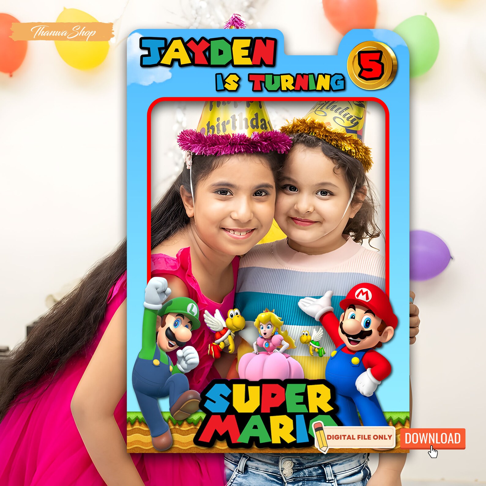 Super Mario Bros Photo Booth Frame Mario Bross Mario Bros - Etsy Canada