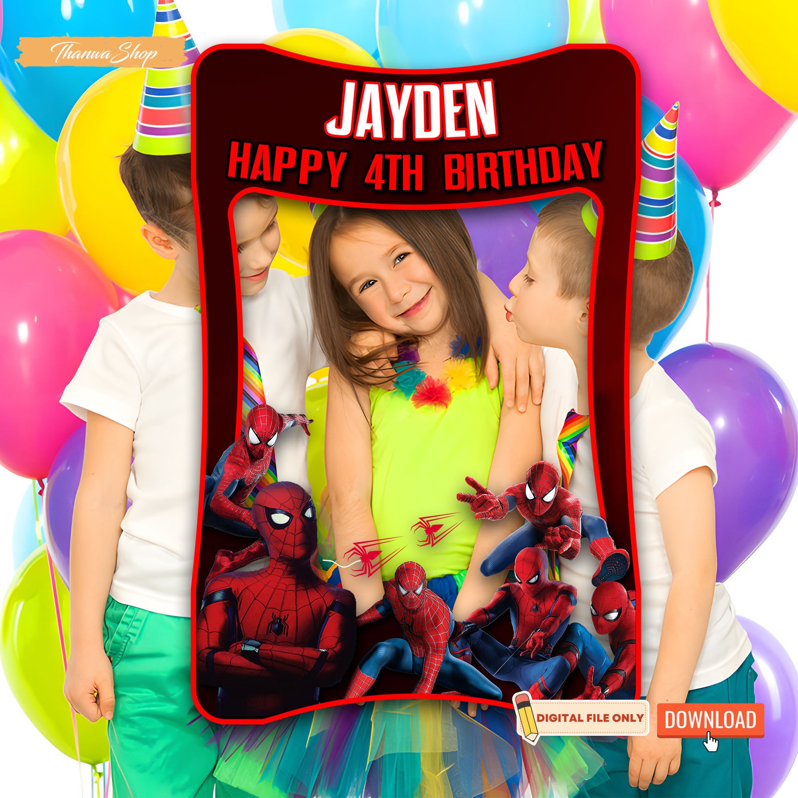 Spiderman Photo Booth Frame Spiderman Party Theme Decor - Etsy