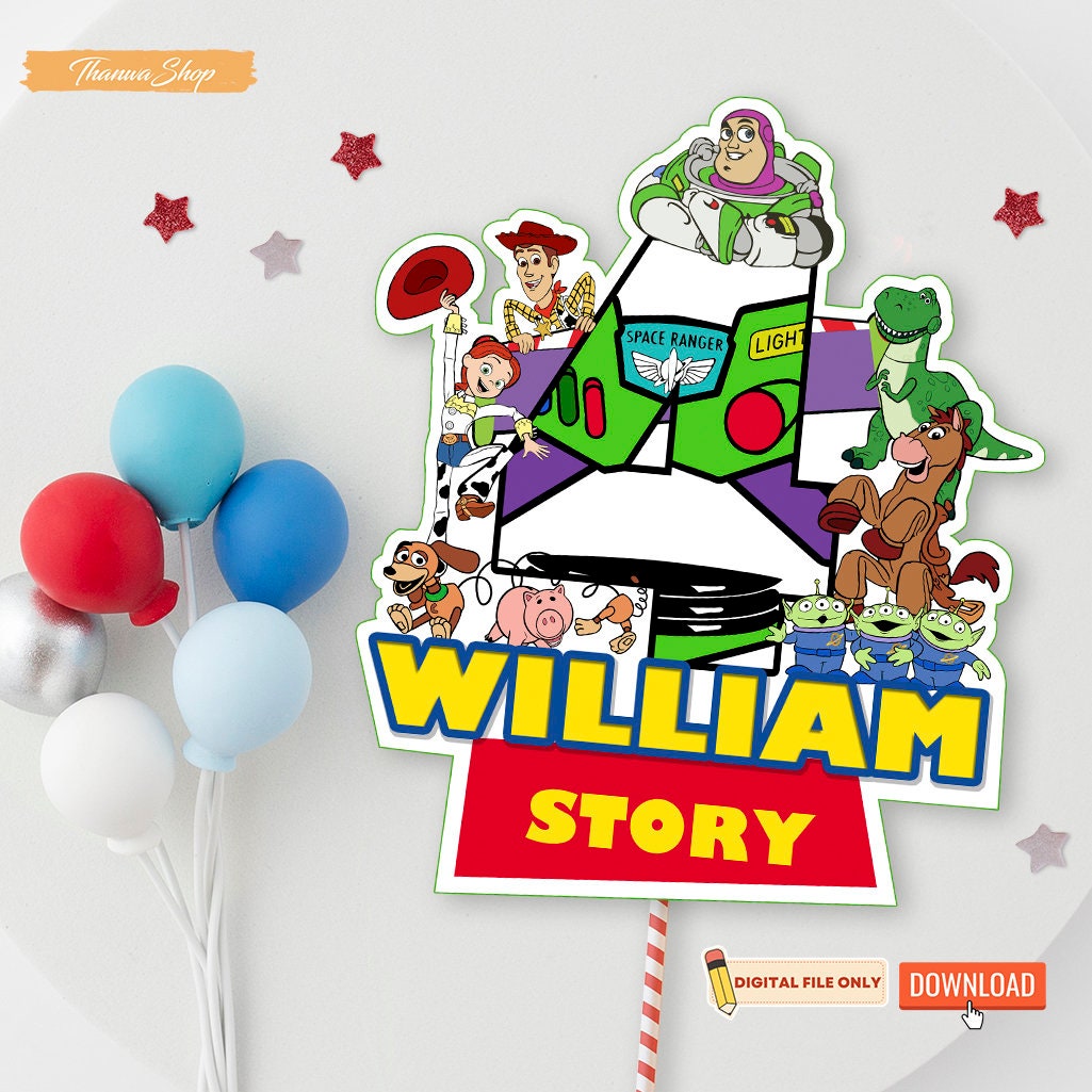 Toy Story Cake Topper, Boy Girl Birthday Invite | Toy Story Birthday ...