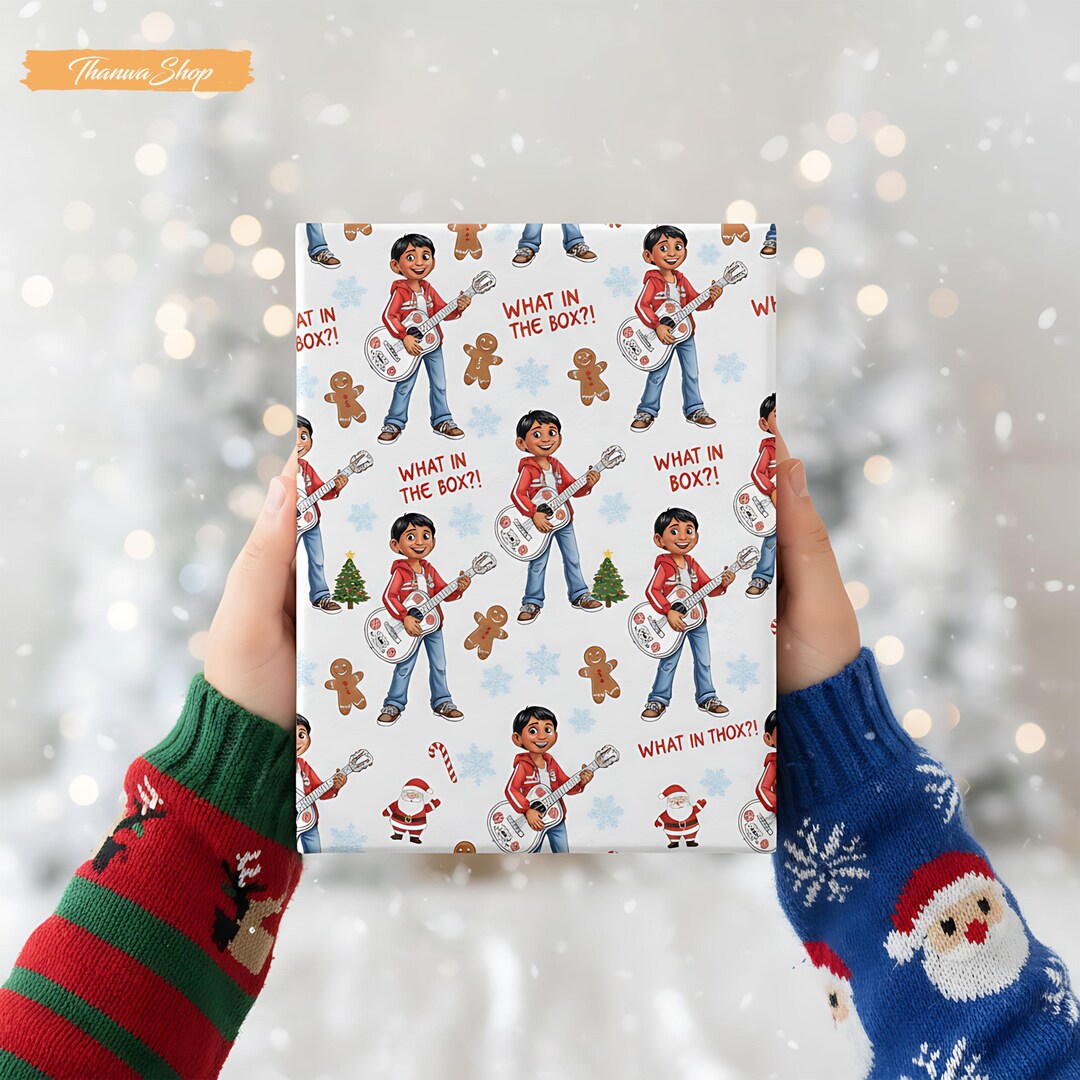 Disney Coco Christmas Wrapping Paper: Miguel Family Holiday Gift Wrap ...