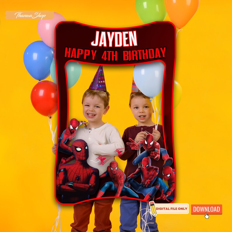 Spiderman Photo Booth Frame Spiderman Party Theme Decor - Etsy