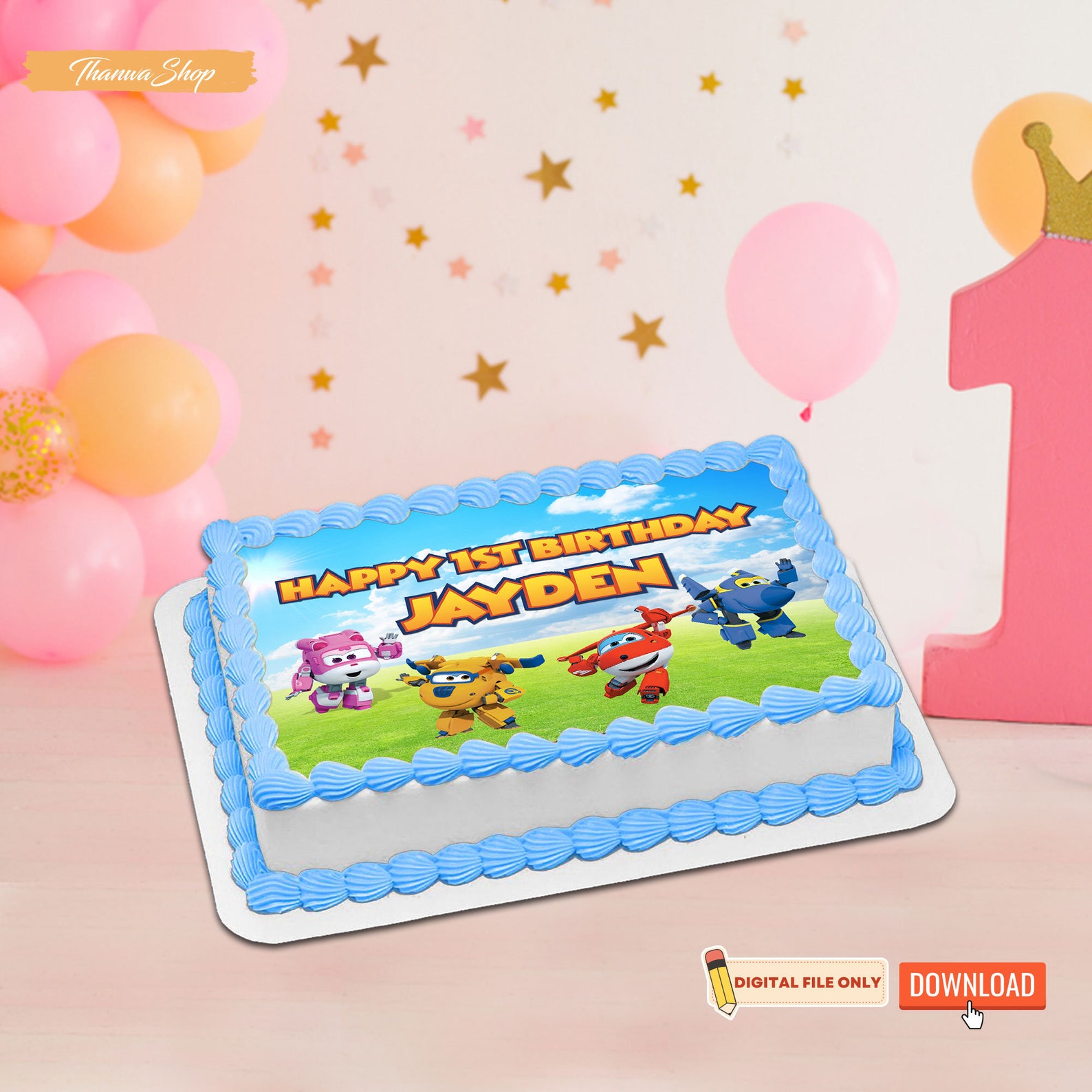 Super Wings Cake Topper Super Wings Cupcake Toppers Super - Etsy