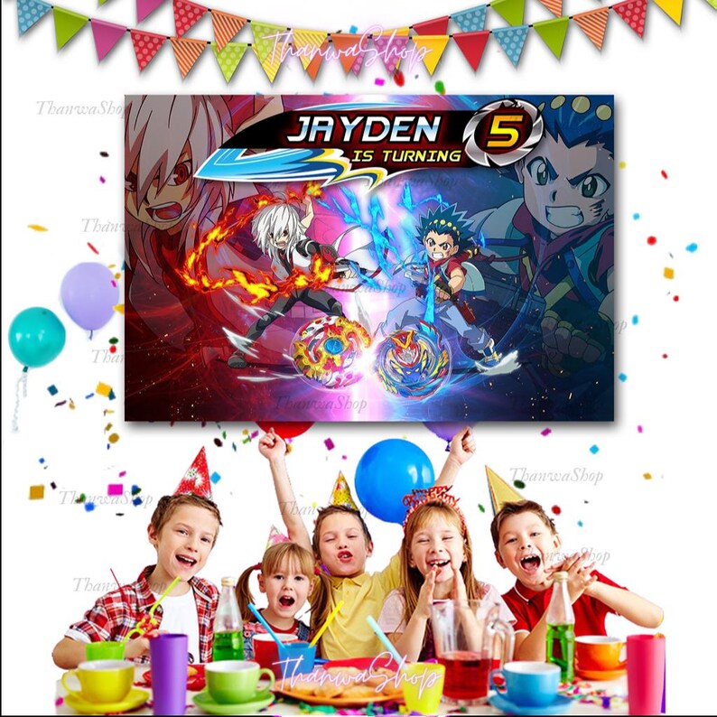 Printable Personalized Beyblade Backdrop Beyblade Birthday - Etsy