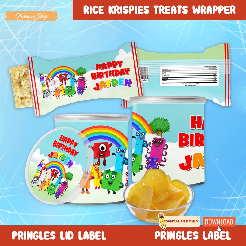 Printable Numberblocks Birthday Pack Party For Boy Girl Customized