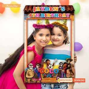 Coco Photo Booth Frame, Coco Birthday Party, Welcome Sign Birthday ...