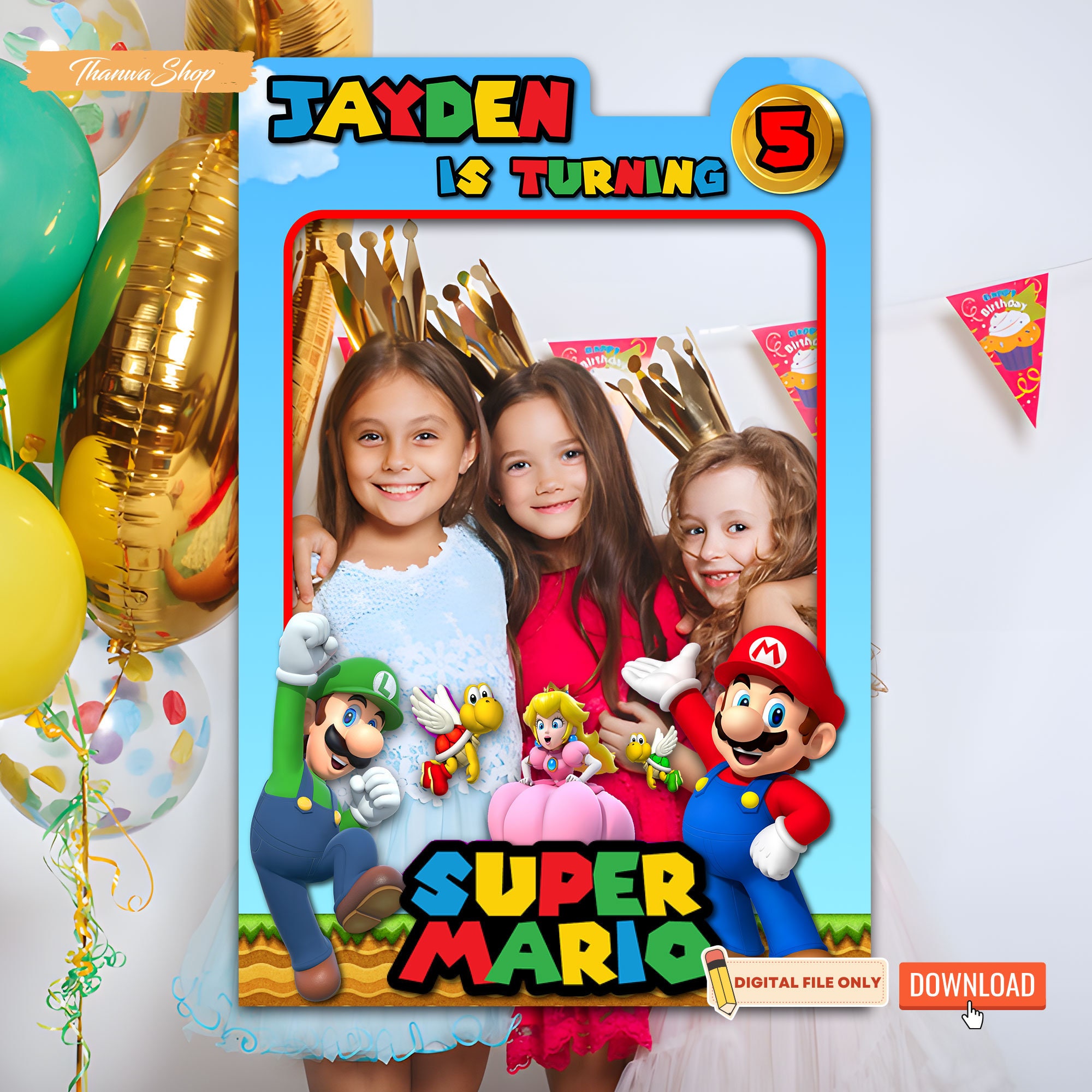 Super Mario Bros Photo Booth Frame Mario Bross Mario Bros - Etsy Canada