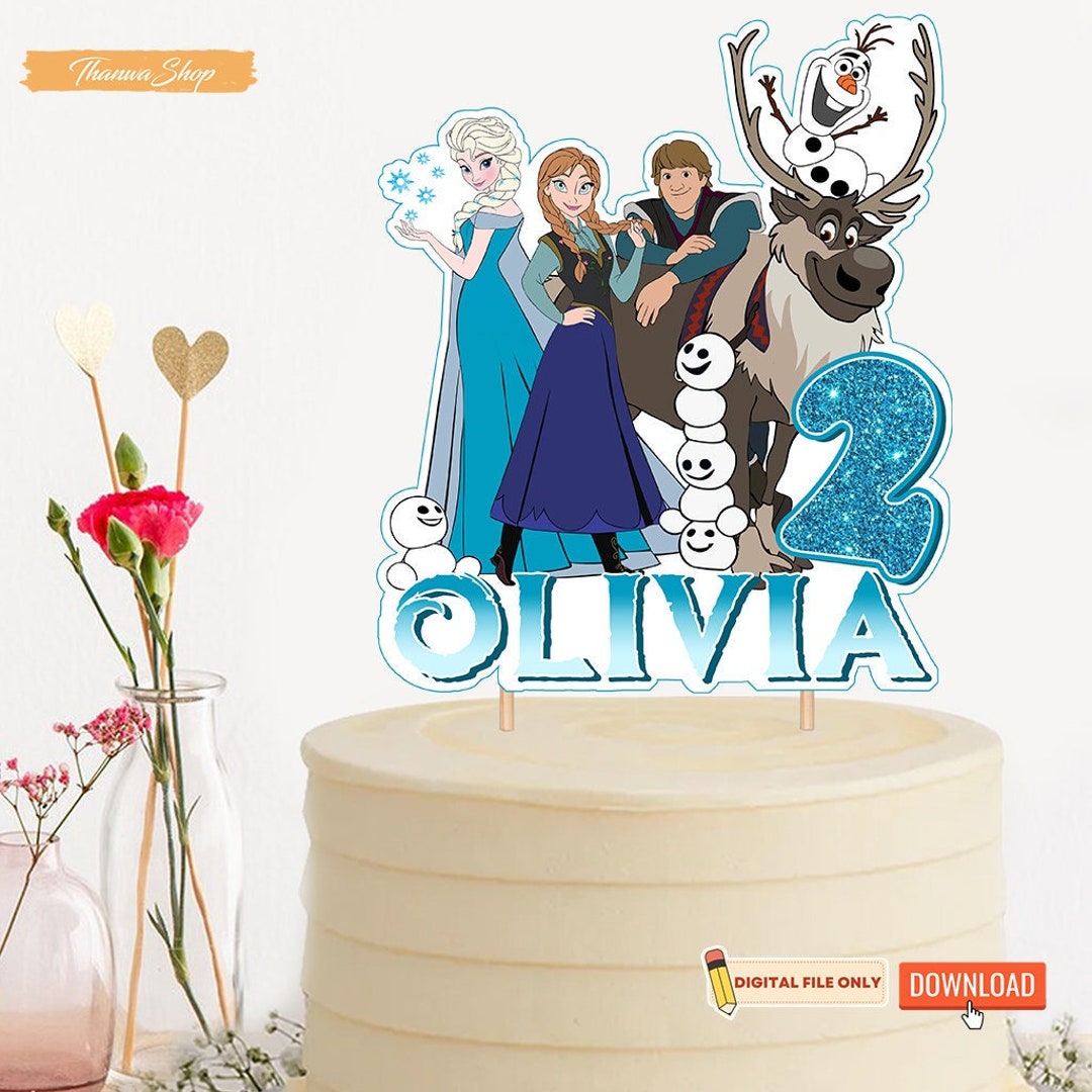Elsa Cake Topper Frozen Birthday Personalized Frozen Party - Etsy