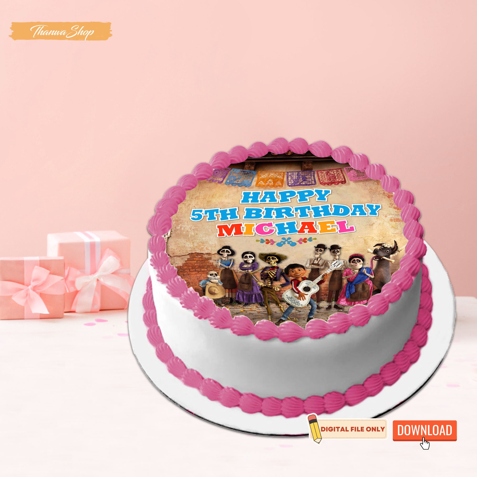 Coco Cake Topper Printable Coco Cake Topper Coco Birthday - Etsy