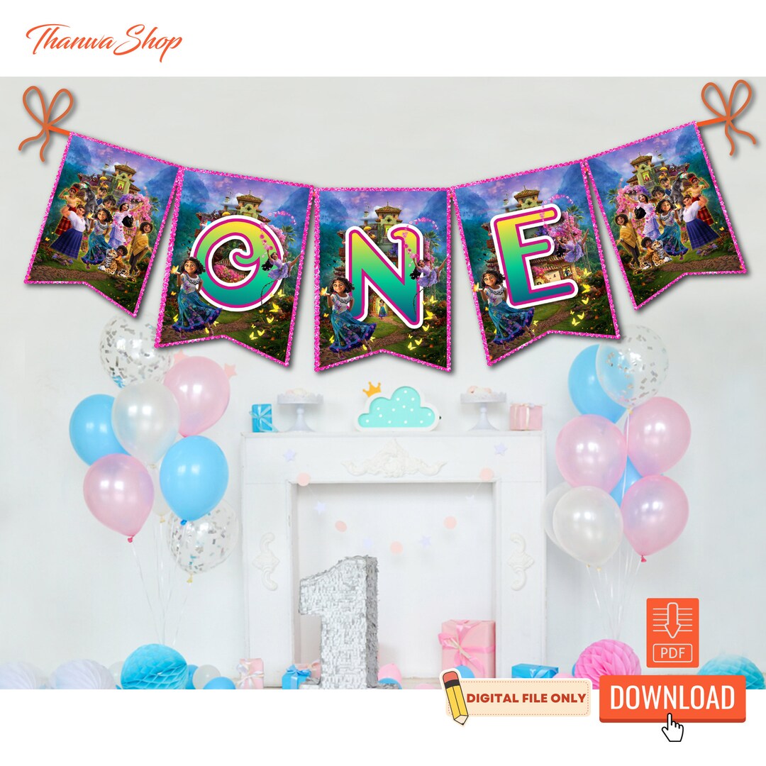 Printable Encanto High Chair Banner, Birthday Party Decorations Encanto ...