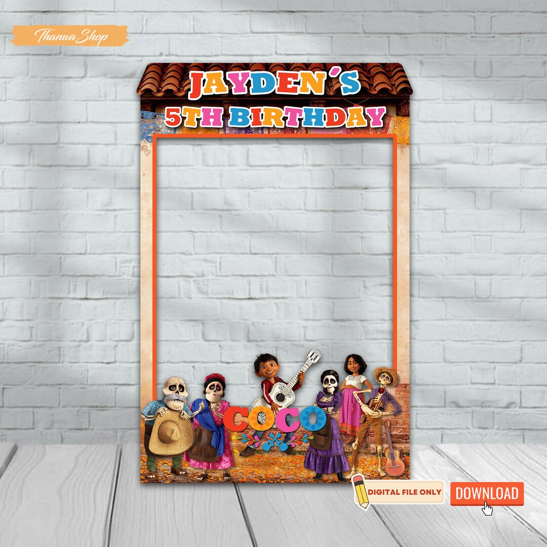 Coco Photo Booth Frame, Custom Photo Booth Frame, Coco Birthday, Coco ...