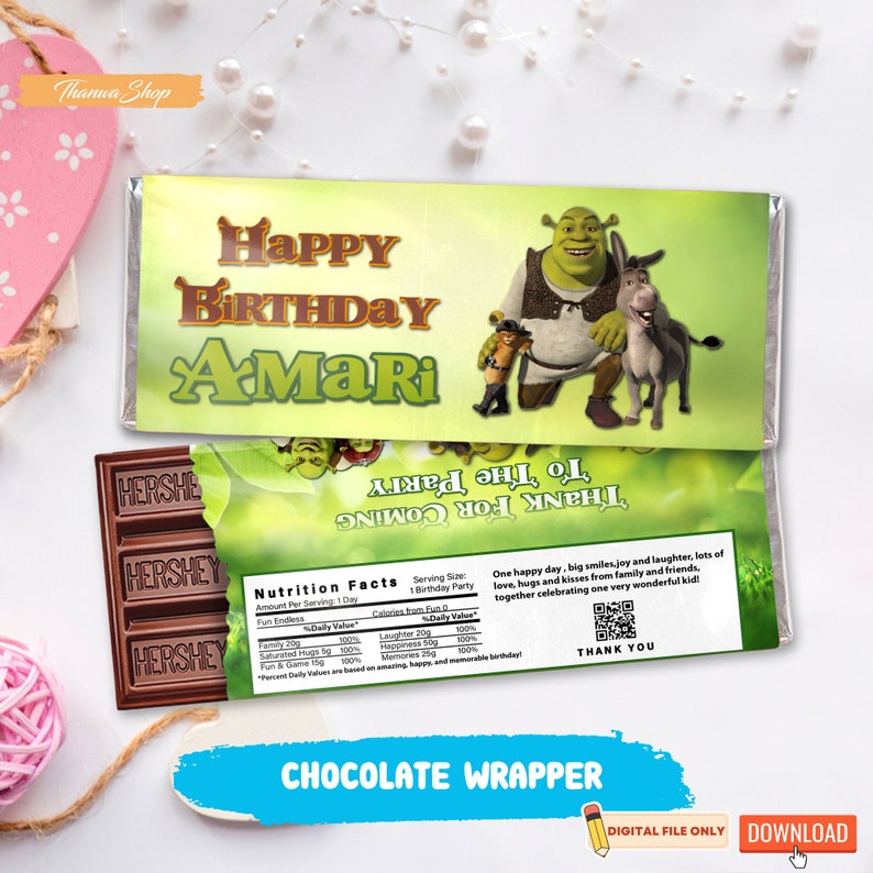 Custom Shrek Birthday Party Supplies Bundle (digital Download) - Etsy