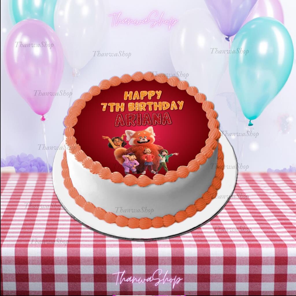 Turning Red Inspired Cake Topper Turning Red Invitation - Etsy