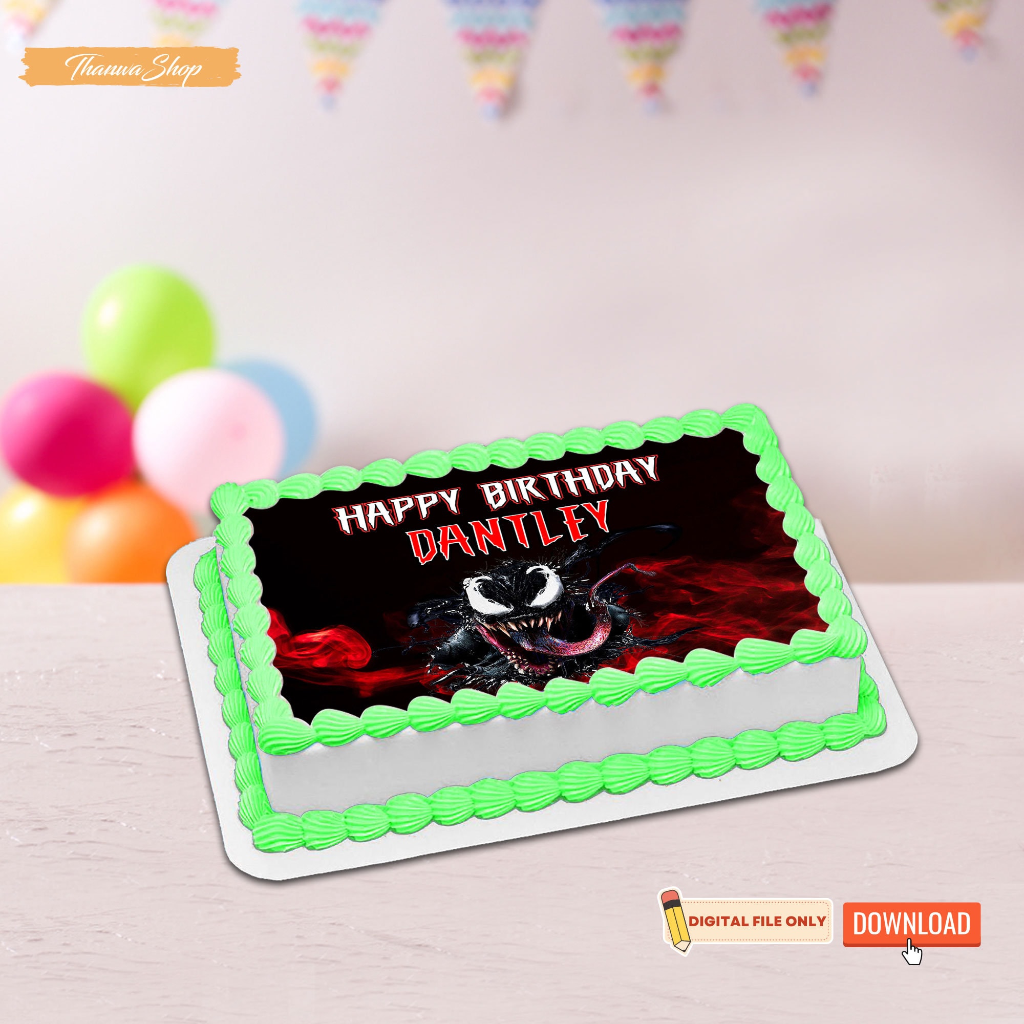 Venom Cake Topper Venom Party Decorations Superhero Party - Etsy