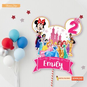 Printable Princess Cupcake Toppers, Princess Birthday Topper Disney ...