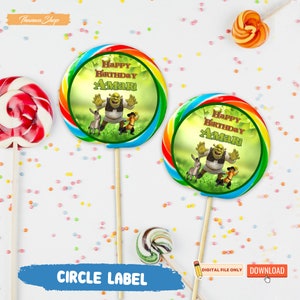 Printable Shrek Birthday Party Supplies Bundle Kids, Custom Name Shrek ...
