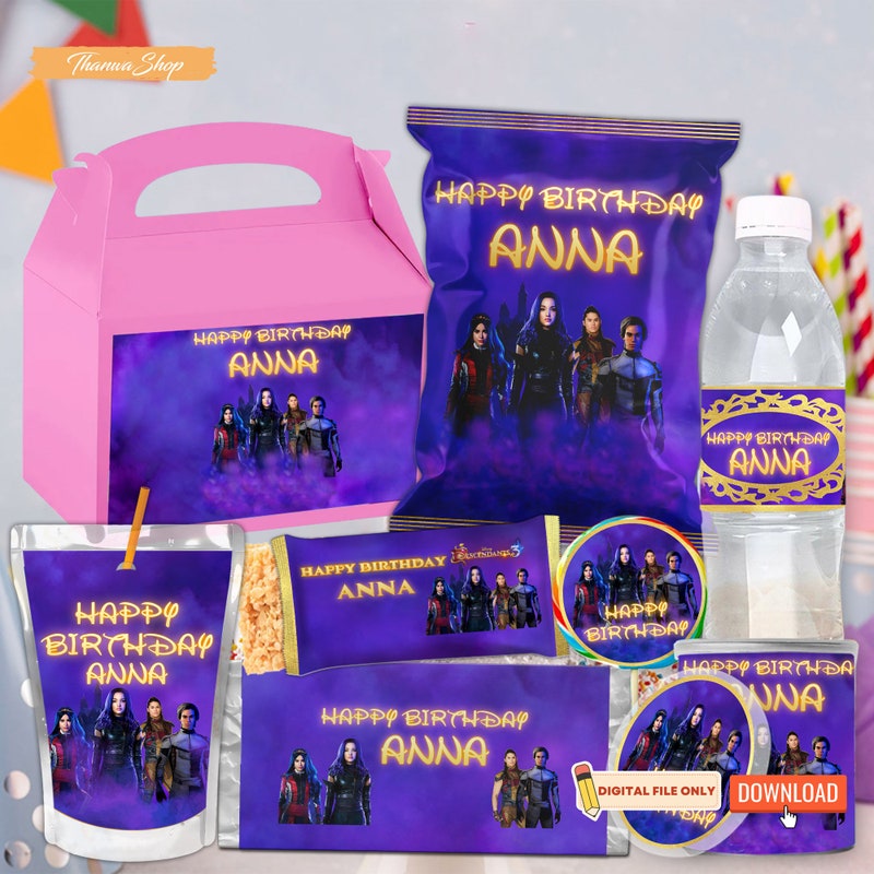 Descendants Printable Labels - Etsy