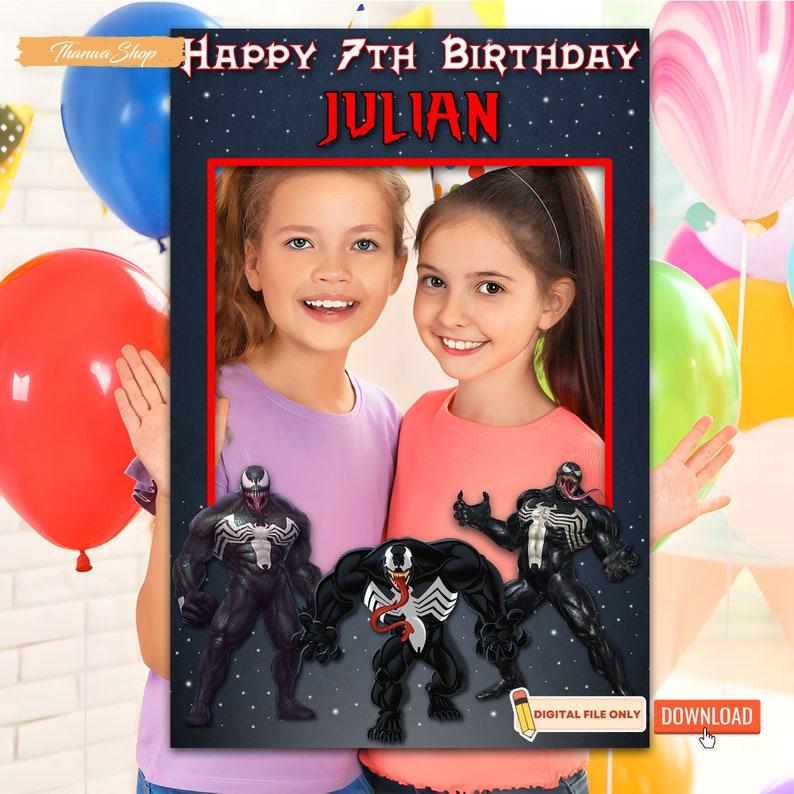 Venom Photo Booth Frame Venom Birthday Party Photo Booth - Etsy