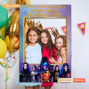 Descendants Birthday Photo Booth Frame: Personalized Party Prop ...