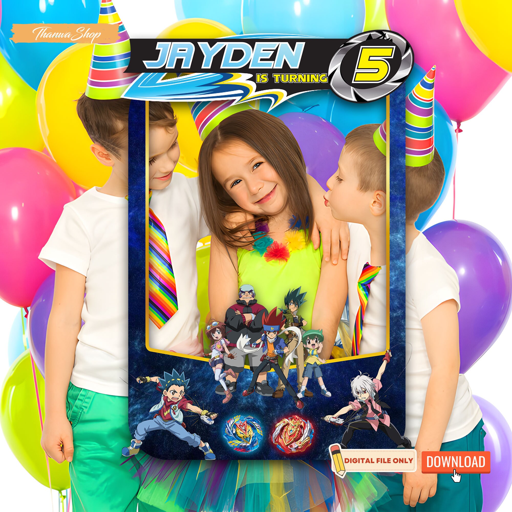 Beyblade Photo Booth Frame Beyblade Backdrop Beyblade - Etsy