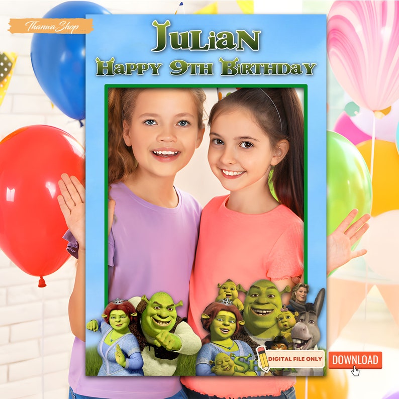 Shrek Photo Booth Frame Birthday Photo Prop Frame Photo - Etsy
