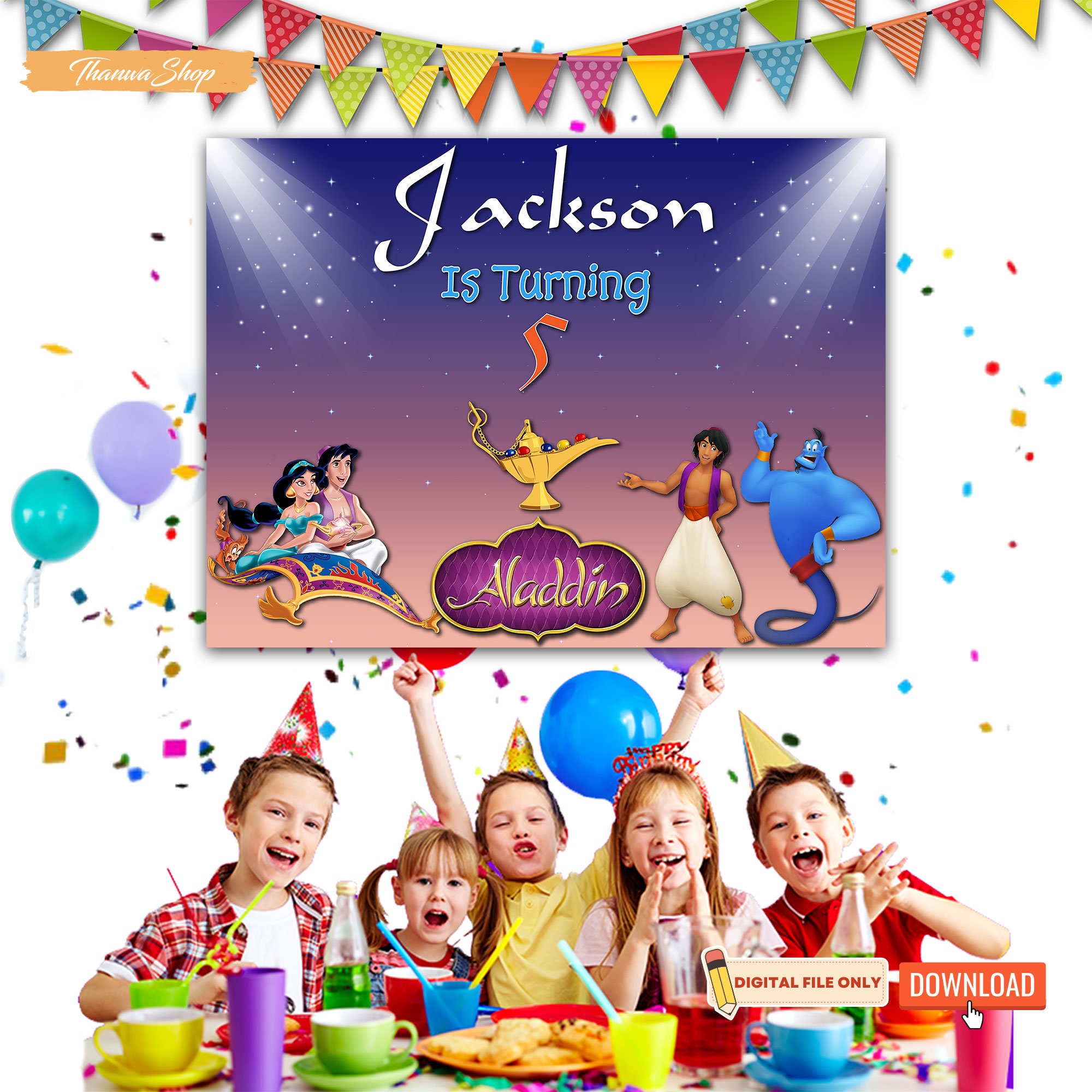 Aladdin Party Backdrop