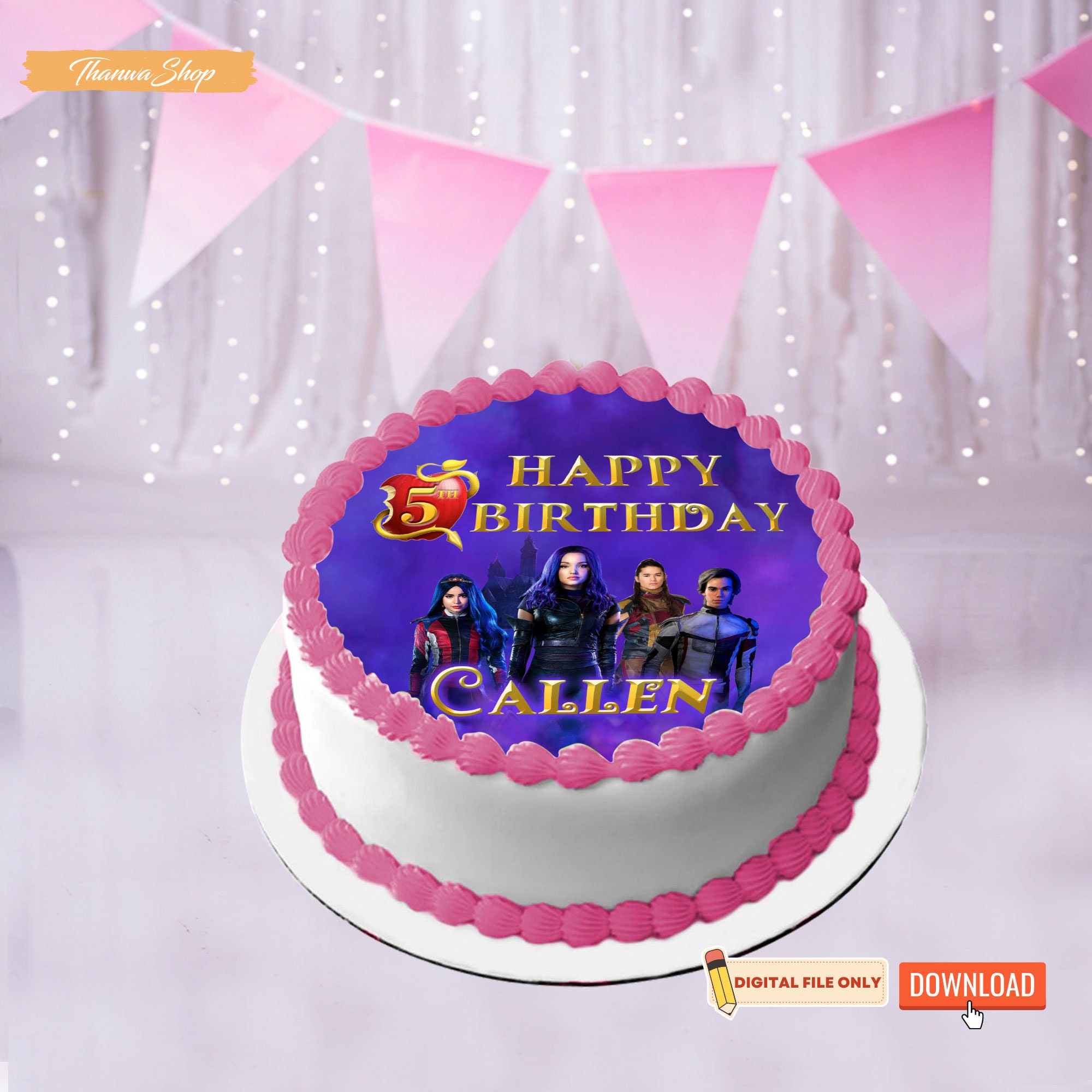 Descendants Cake Topper Descendants Party Descendants - Etsy