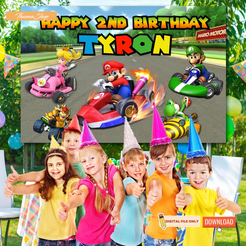 Printable Mario Kart Backdrop Super Mario Backdrop Banner - Etsy