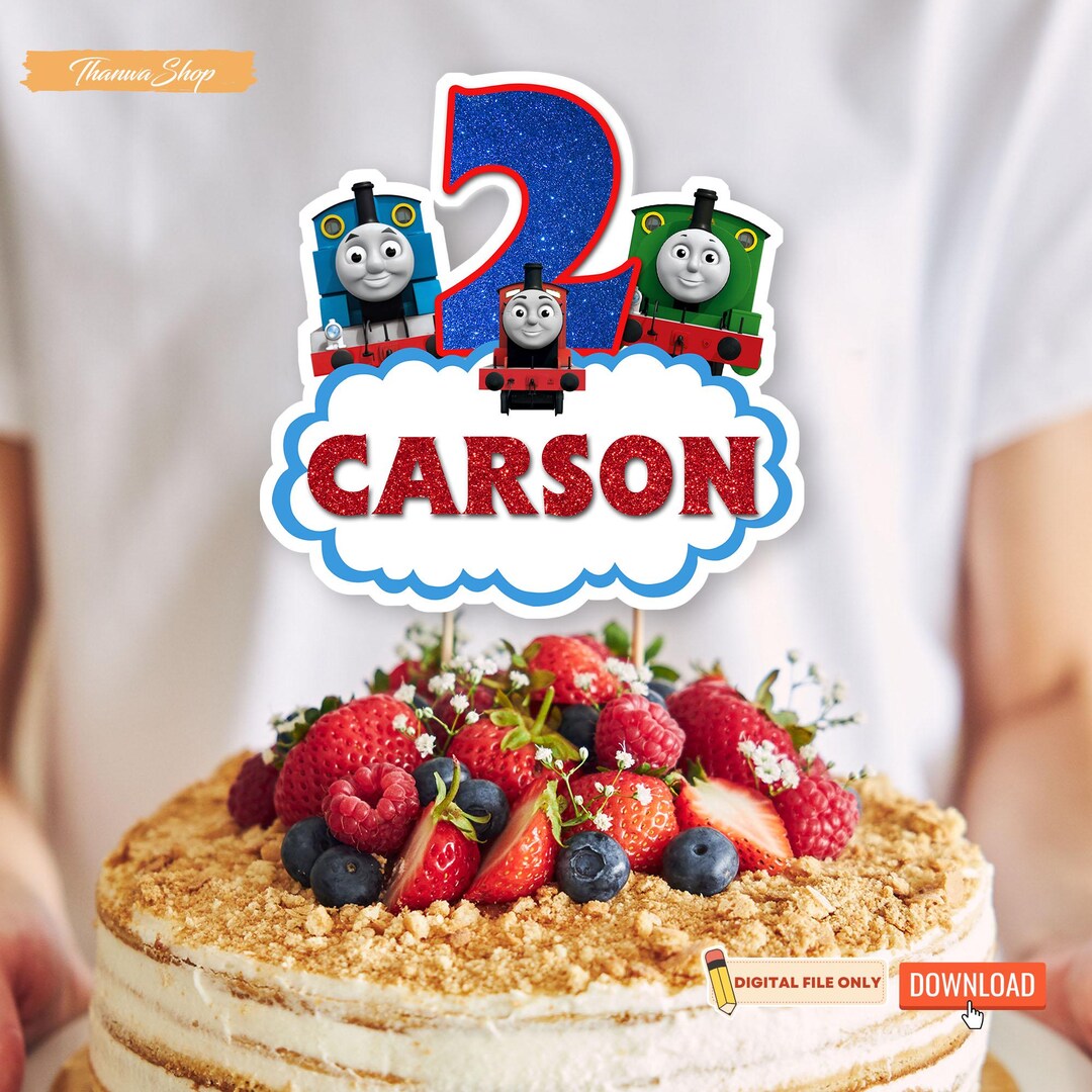 Thomas the Train Cake Topper Printable, Personalized Thomas and Friends ...