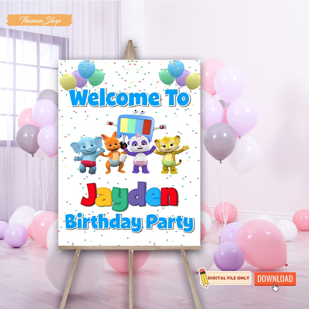 Personalized Word Party Welcome Sign, Word Party Decorations, Word ...