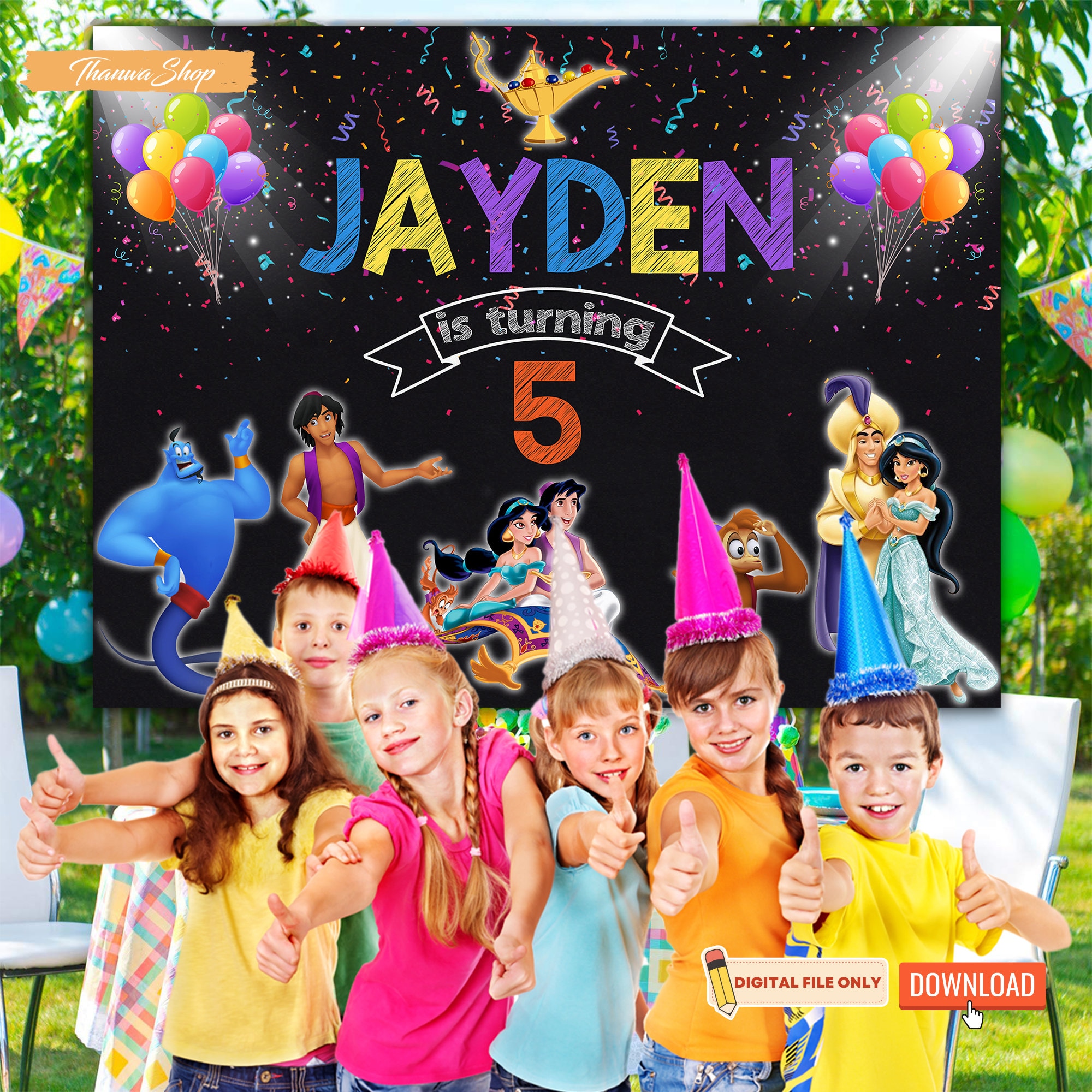 Aladdin Digital Backdrop Aladdin Backdrop Aladdin Birthday - Etsy