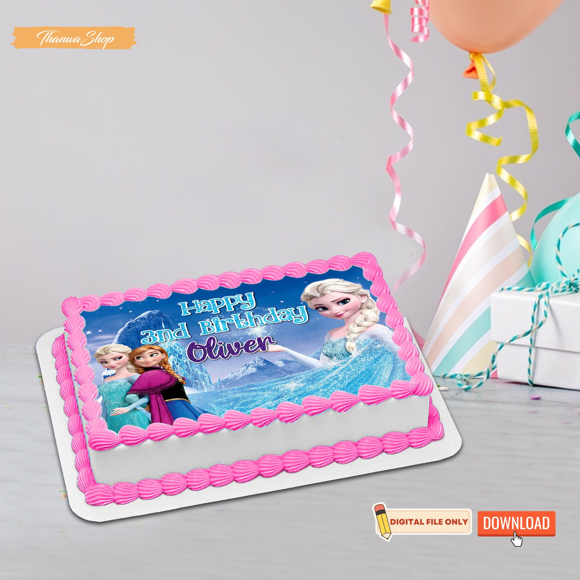 Printable Frozen Cake Topper Frozen 2 Cake Frozen Digital - Etsy