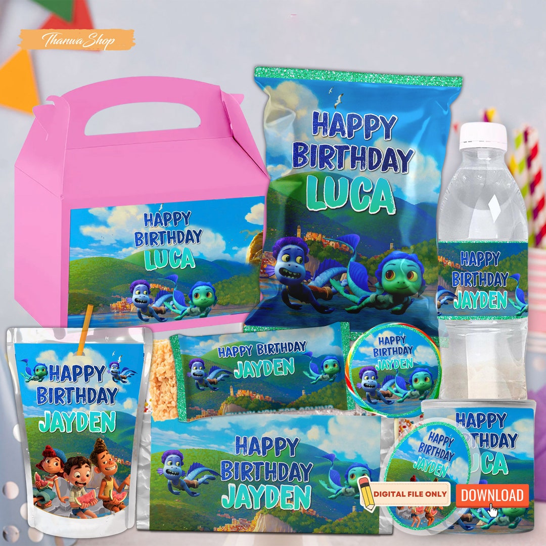 Printable Luca Birthday Party Favor Bundle: Custom Party Decor (digital ...