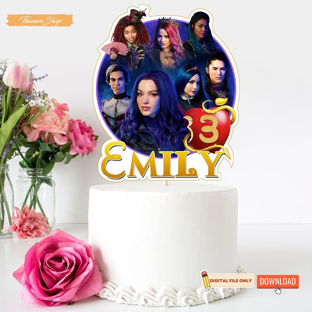 Descendants Cake Toppers, Descendants Party Birthday Party Decoration ...