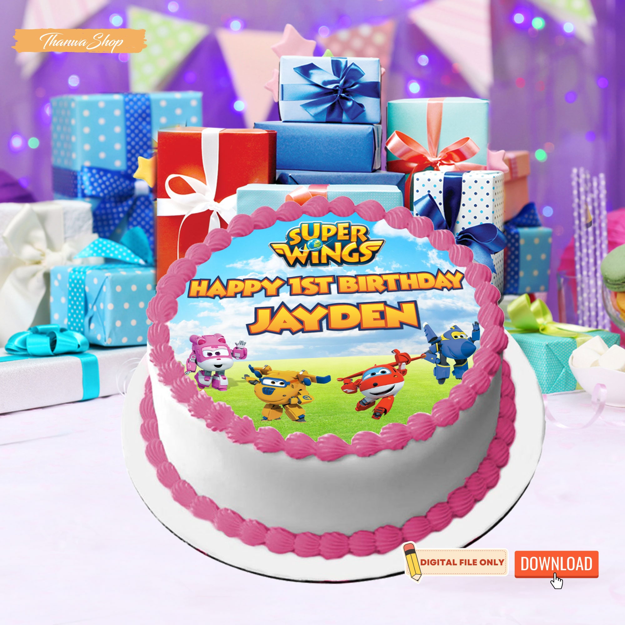 Printable Super Wings Cake Topper Superwings Decoration - Etsy