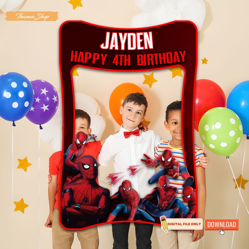 Spiderman Photo Booth Frame Spiderman Party Theme Decor - Etsy UK