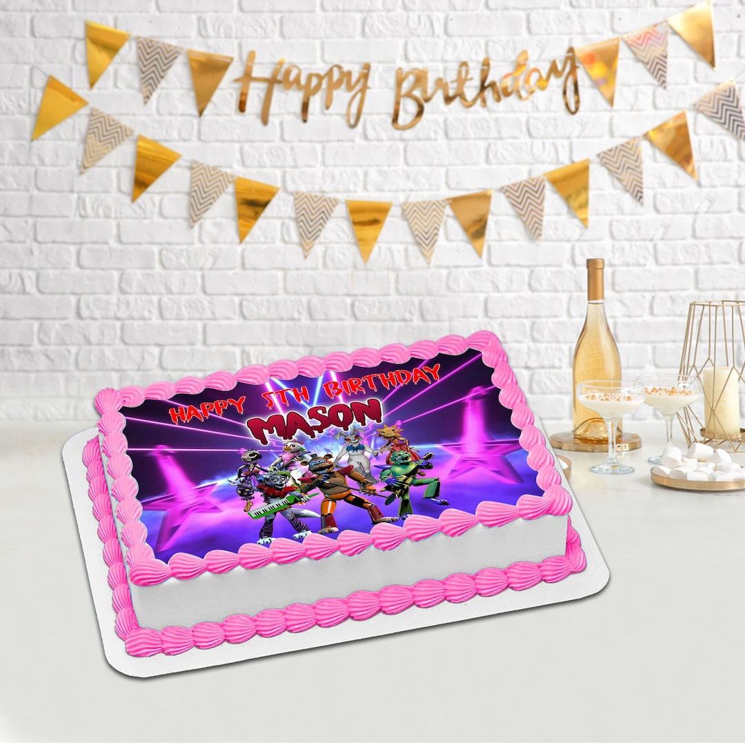 Printable Five Nights at Freddys Security Beach Cake Topper, Five Night ...