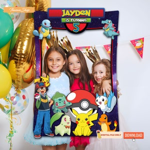 Pokemon Photo Booth Frame, Photo Booth Frame, Pokemon Party, Video Game ...