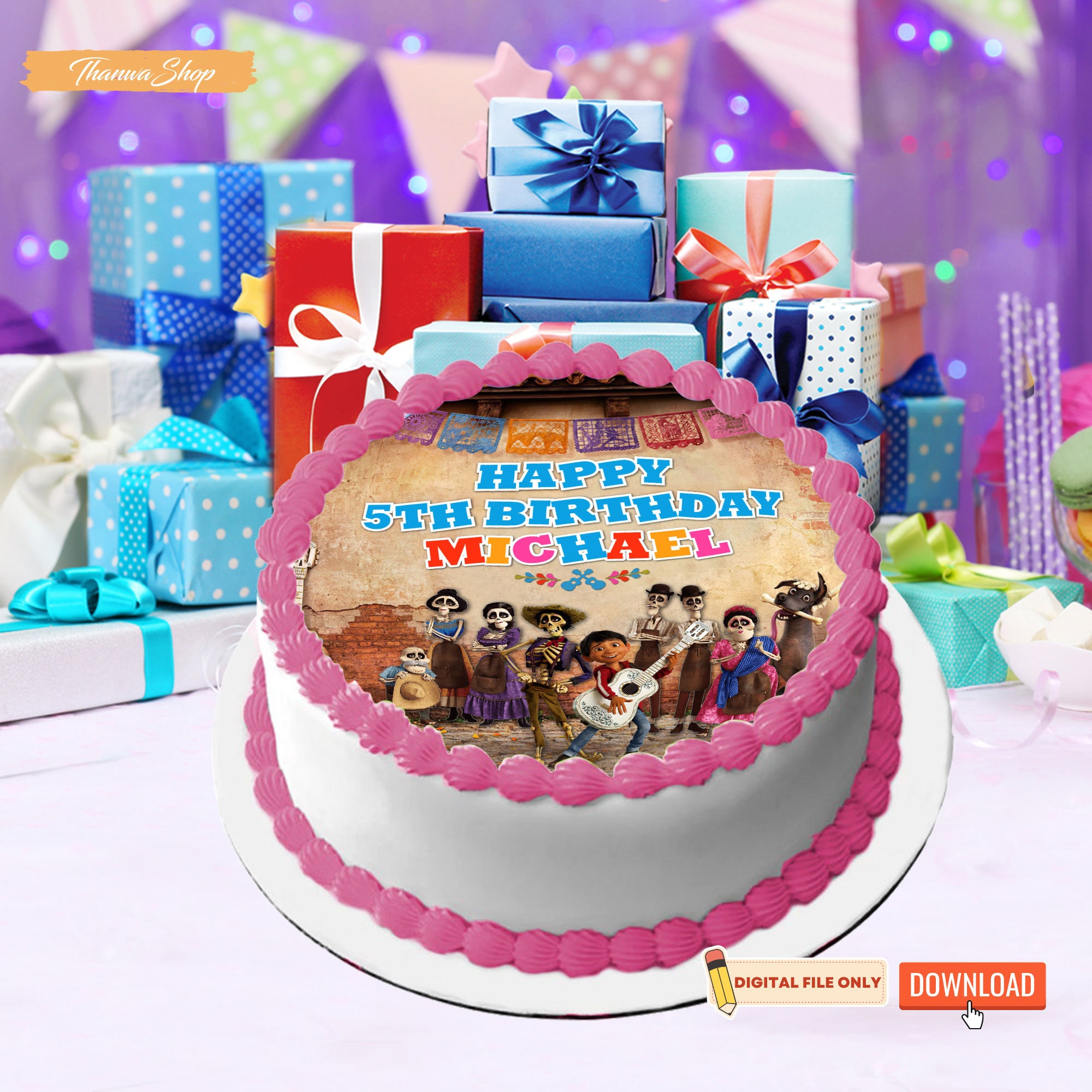 Coco Cake Topper Printable Coco Cake Topper Coco Birthday - Etsy