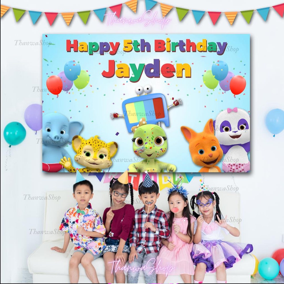 Printable Personalized Word Party Backdrop, Word Party Backdrop ...