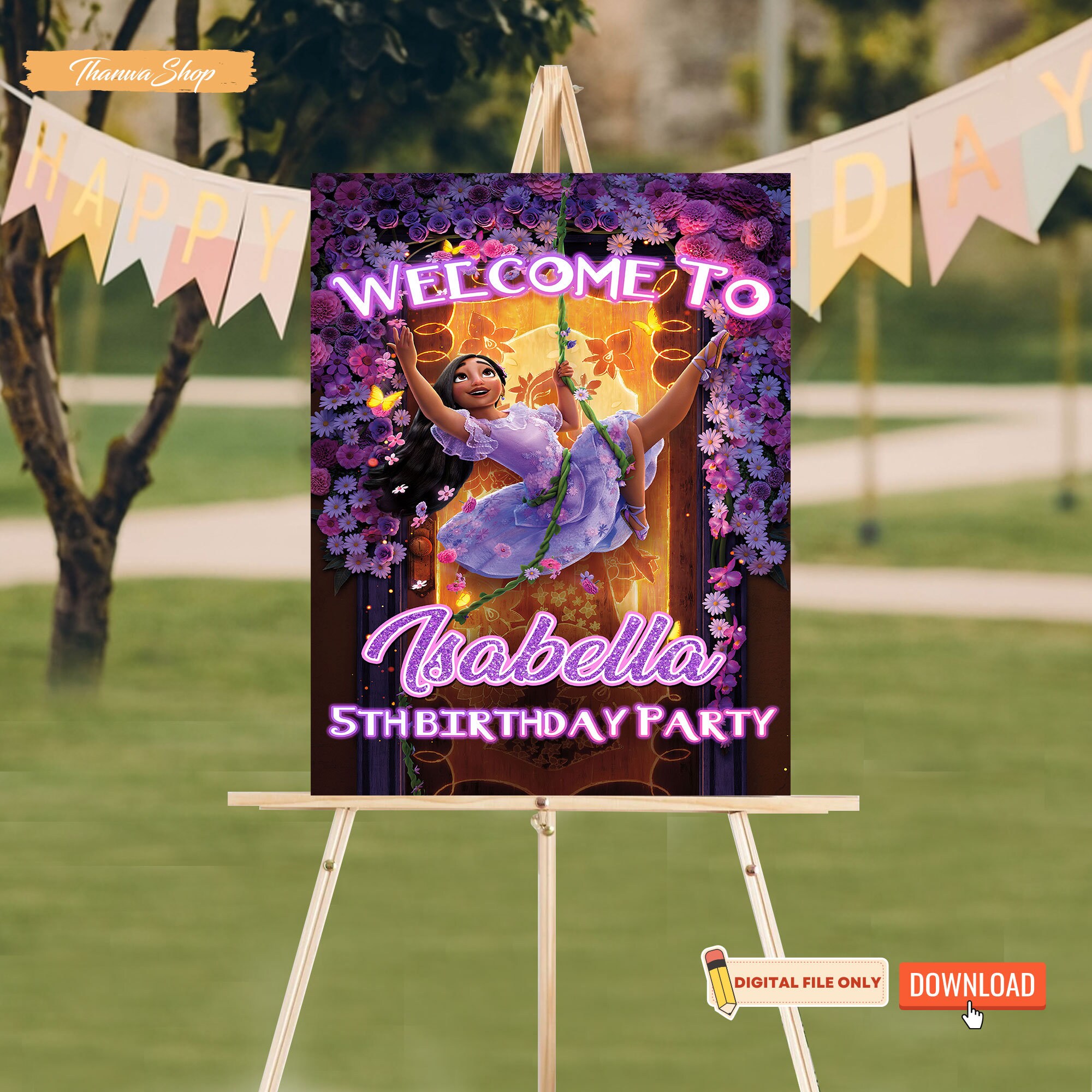 Encanto Isabella Welcome Sign Kids Birthday Birthday Party - Etsy