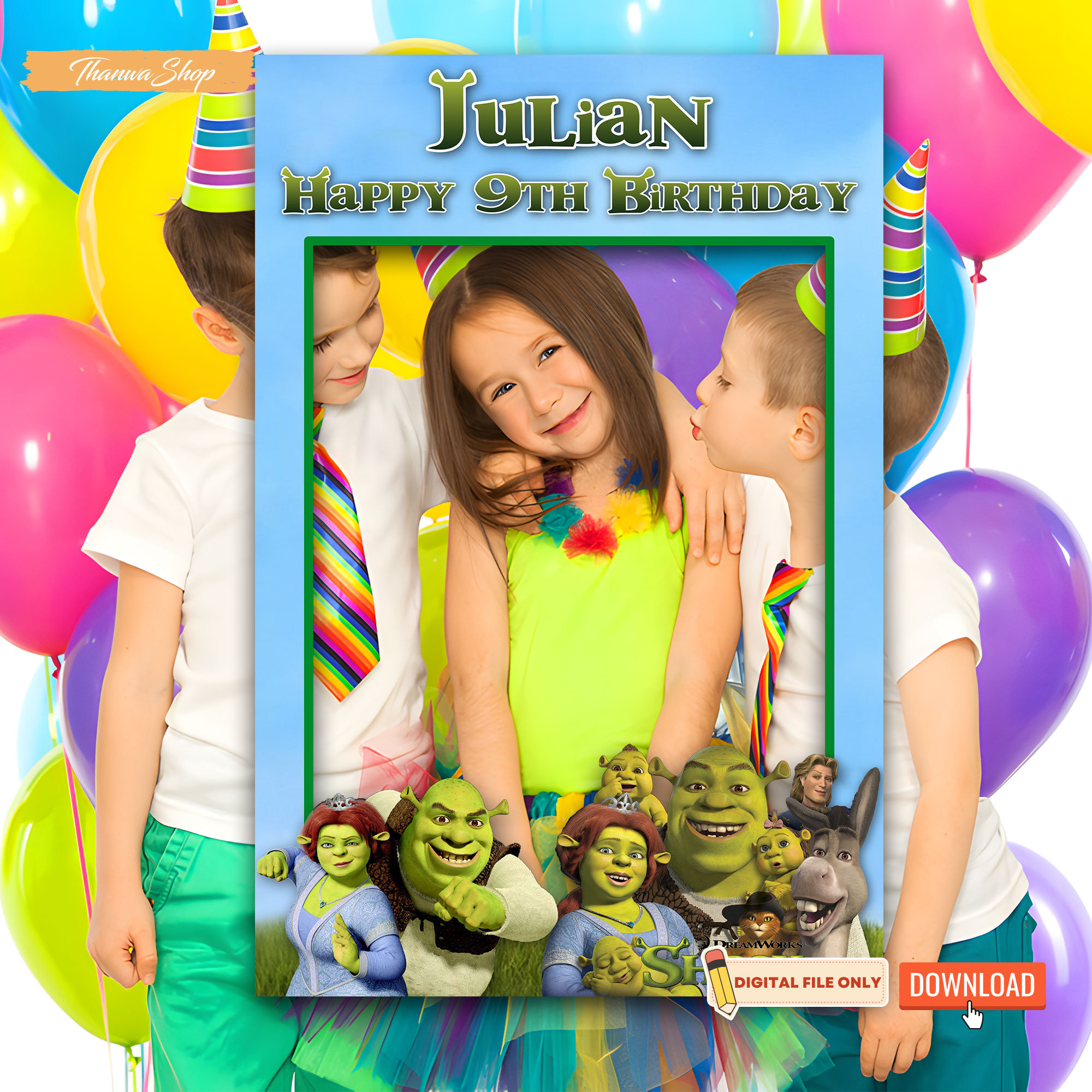 Shrek Photo Booth Frame Birthday Photo Prop Frame Photo - Etsy Australia